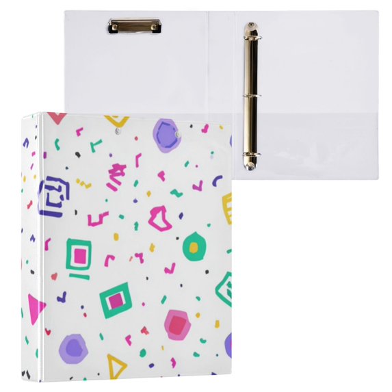 Hard Shell Ring Binder With Clip Holds 200 Sheets Office Home ...