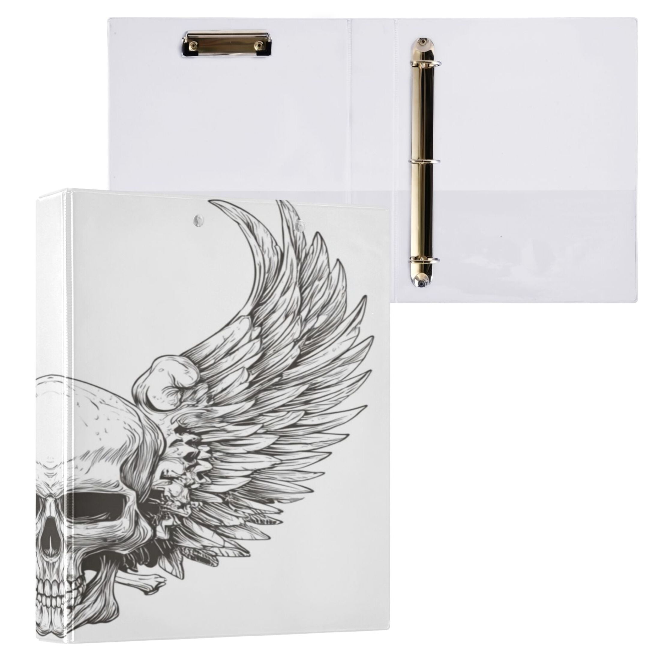 Hard Shell Ring Binder With Clip Holds 200 Sheets Office Home ...
