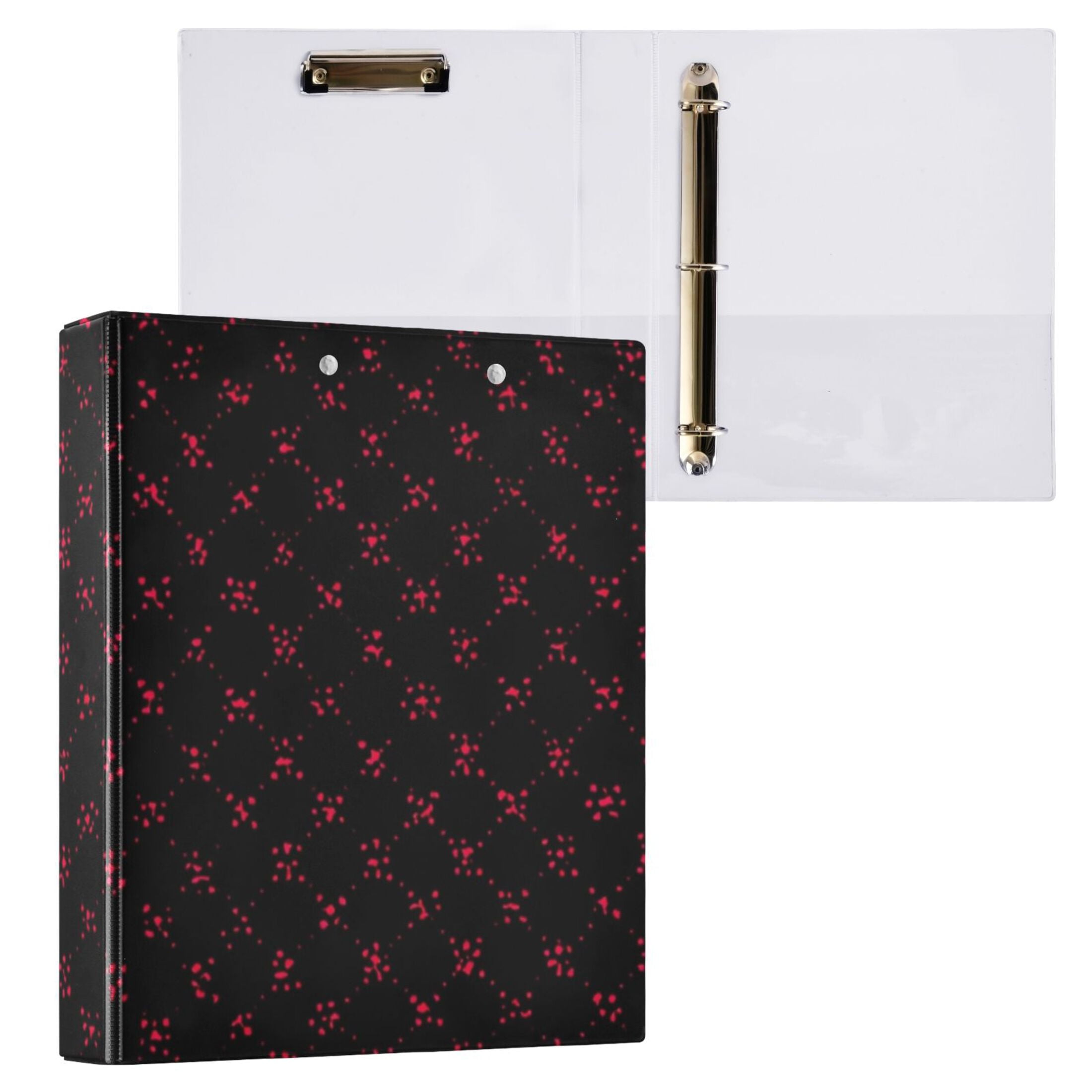 Hard Shell Ring Binder With Clip Holds 200 Sheets Office Home ...