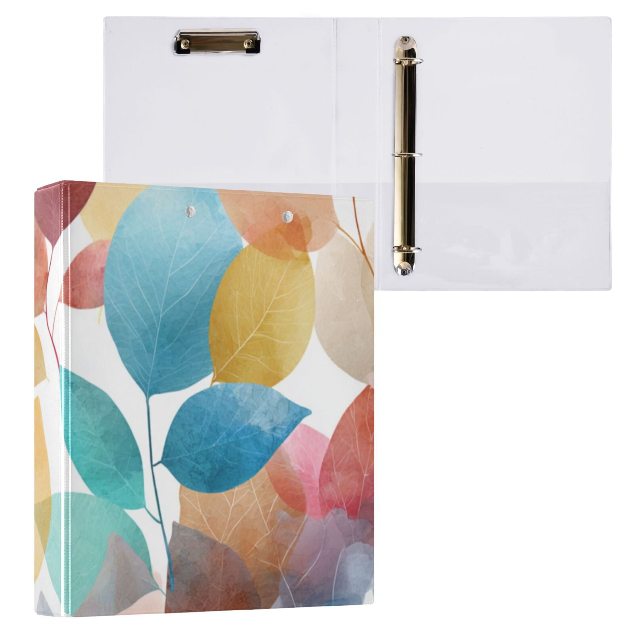 Hard Shell Ring Binder With Clip Holds 200 Sheets Office Home ...