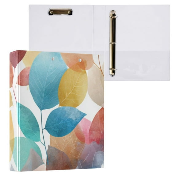 Hard Shell Ring Binder With Clip Holds 200 Sheets Office Home ...