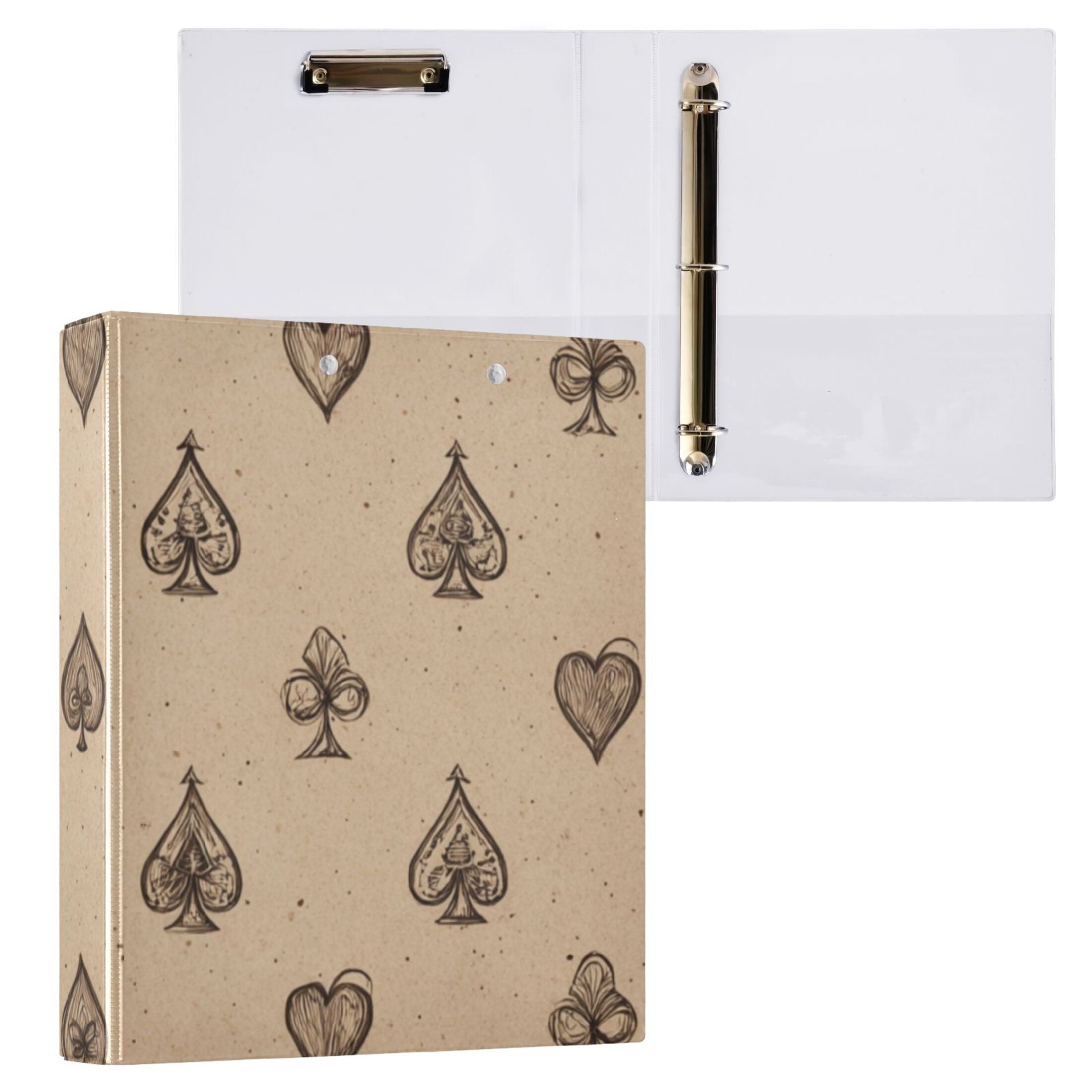 Hard Shell Ring Binder With Clip Holds 200 Sheets Office Home ...