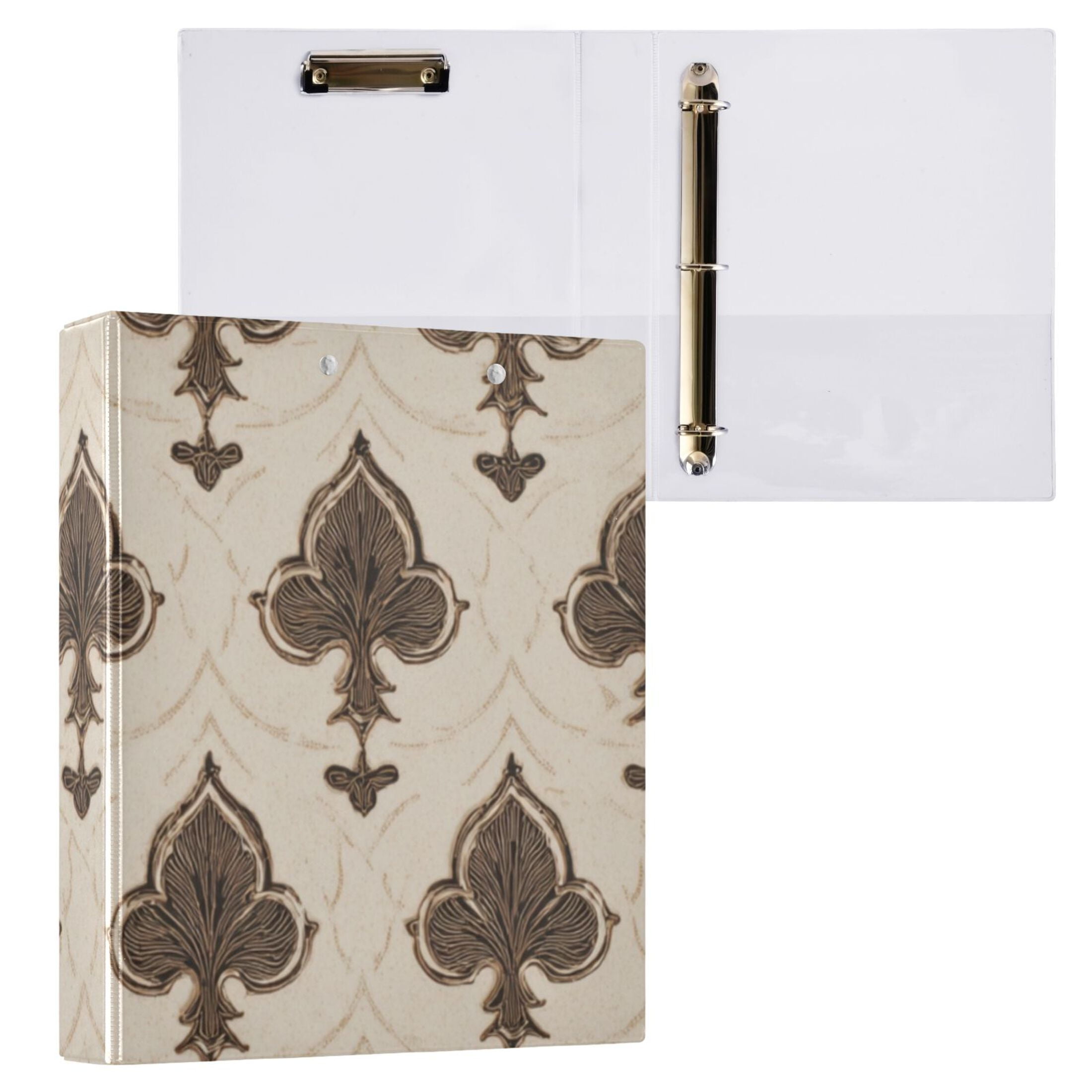 Hard Shell Ring Binder With Clip Holds 200 Sheets Office Home ...