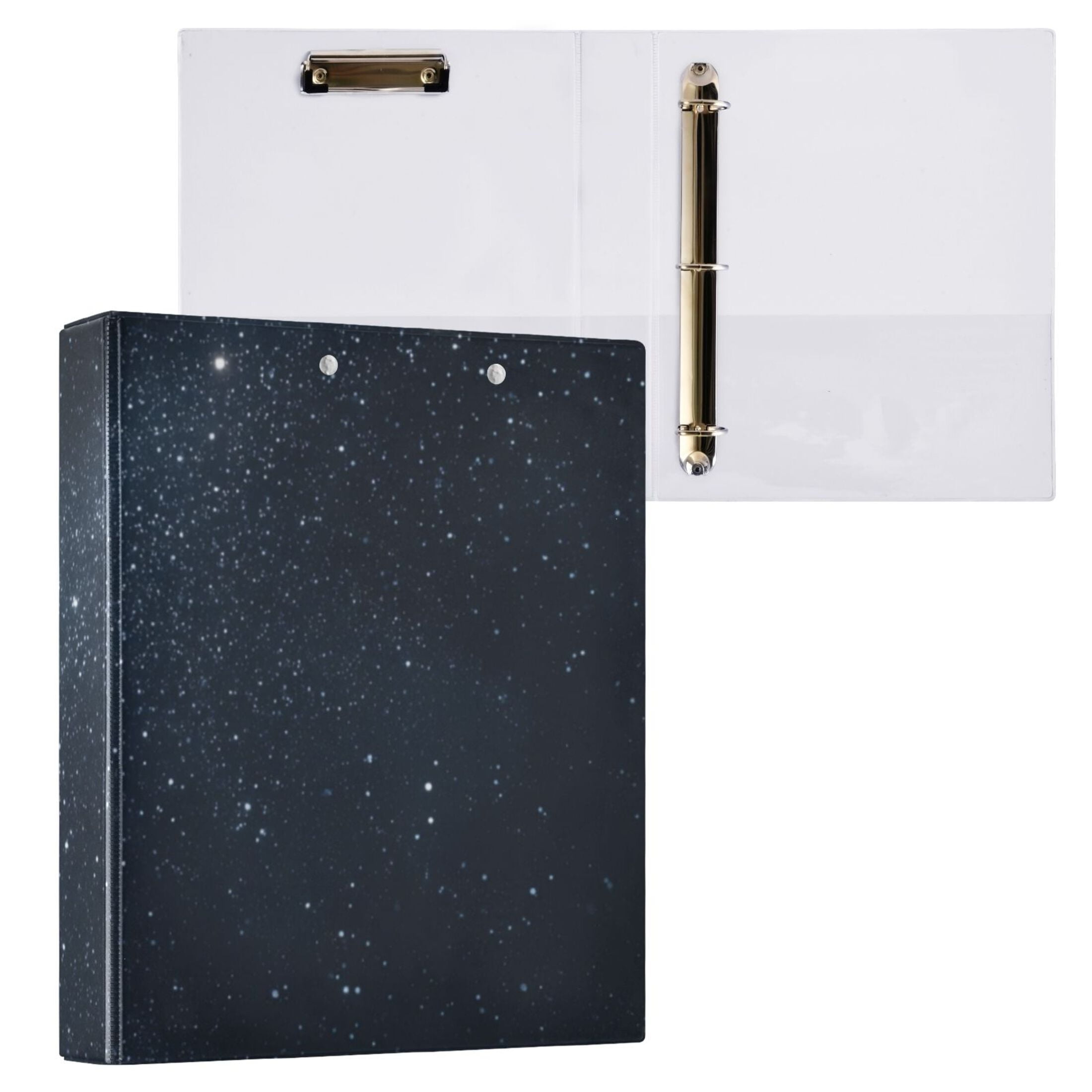 Hard Shell Ring Binder With Clip Holds 200 Sheets Office Home ...