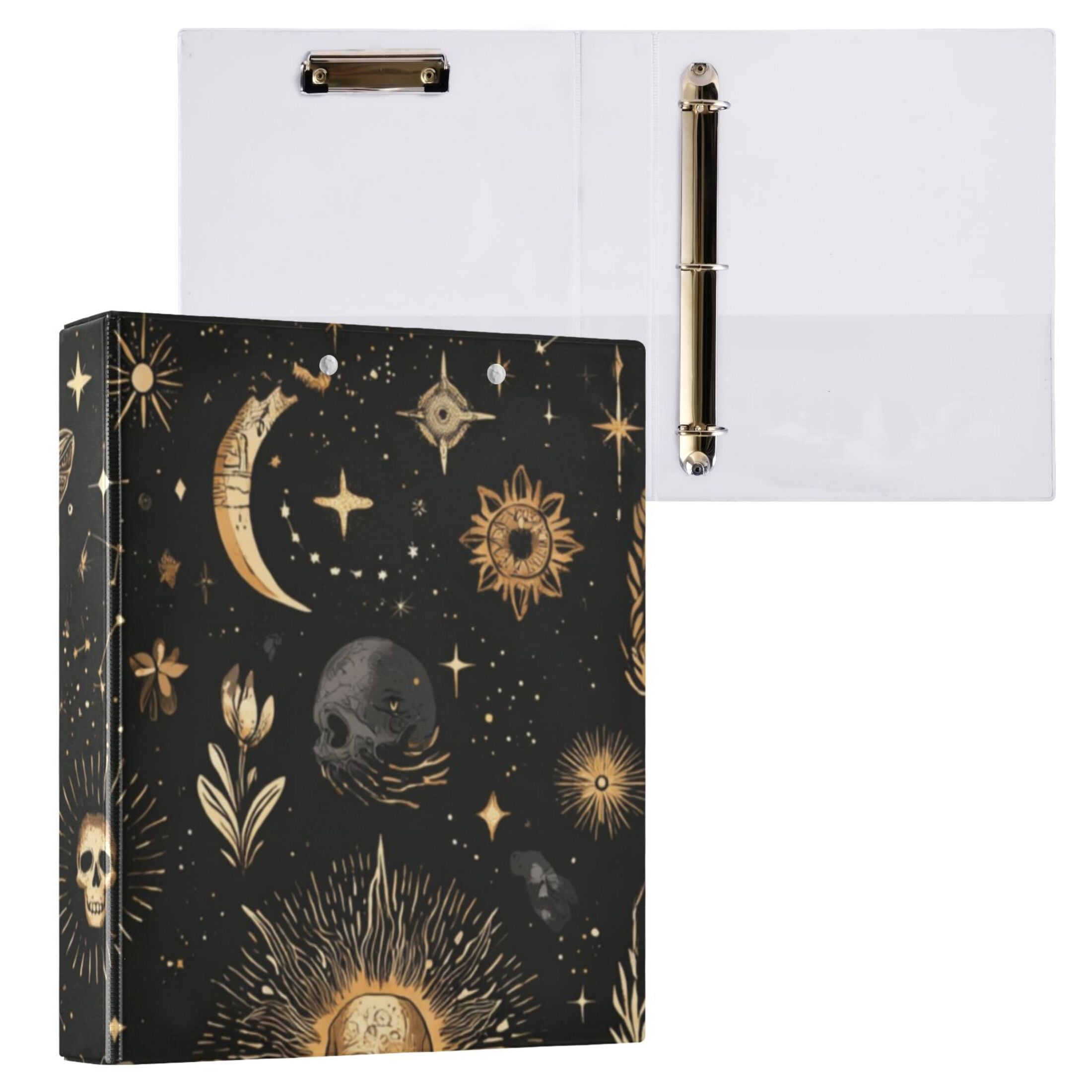 Hard Shell Ring Binder With Clip Holds 200 Sheets Office Home ...
