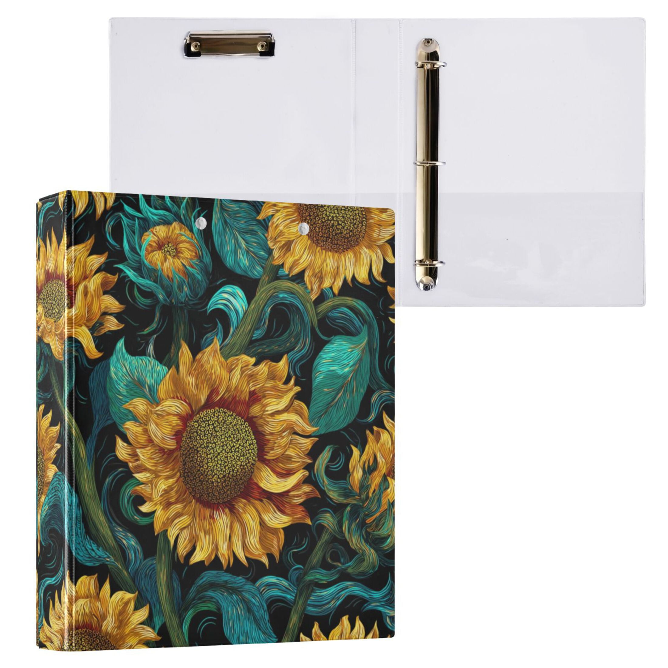 Hard Shell Ring Binder With Clip Holds 200 Sheets Office Home ...