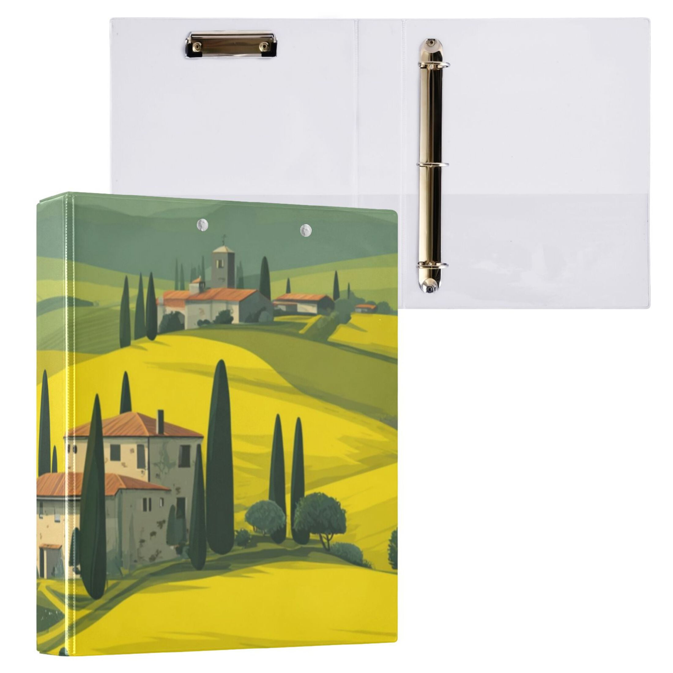 Hard Shell Ring Binder With Clip Holds 200 Sheets Office Home ...