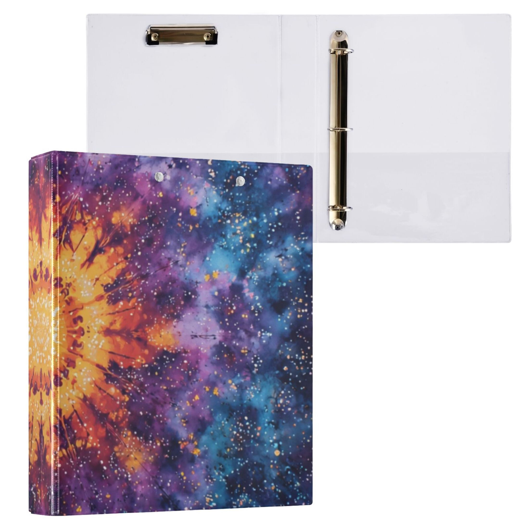 Hard Shell Ring Binder With Clip Holds 200 Sheets Office Home ...