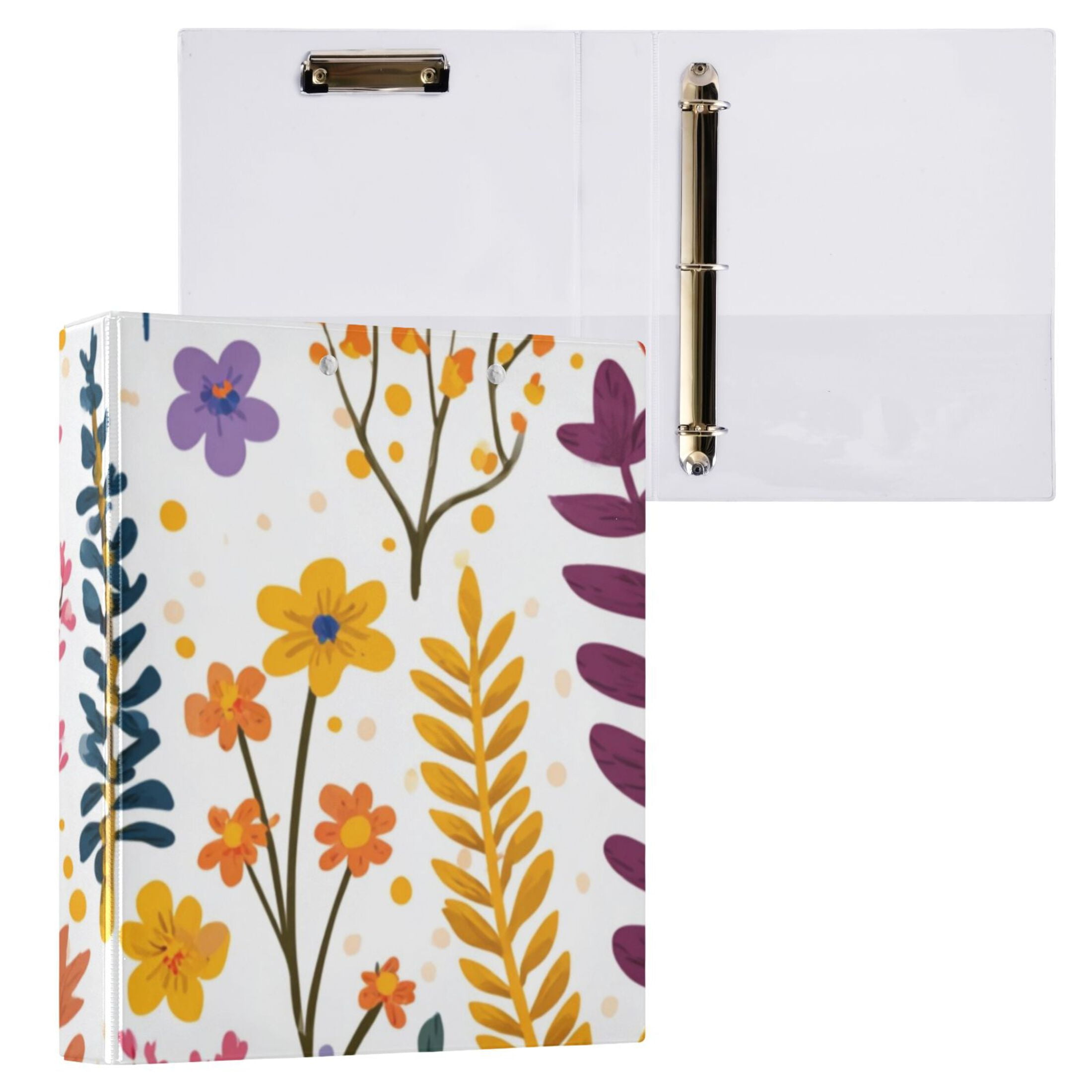 Hard Shell Ring Binder With Clip Holds 200 Sheets Office Home ...
