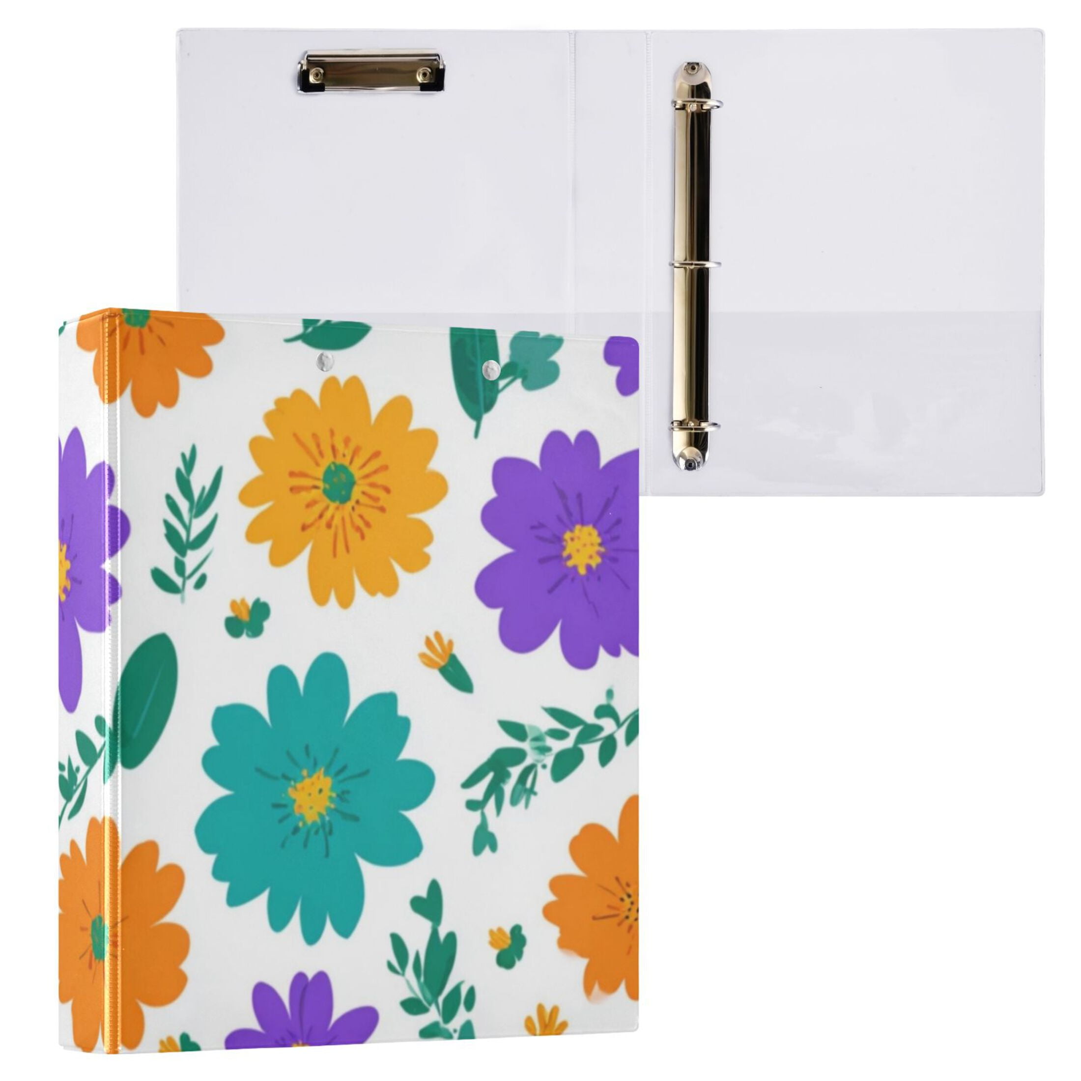 Hard Shell Ring Binder With Clip Holds 200 Sheets Office Home ...