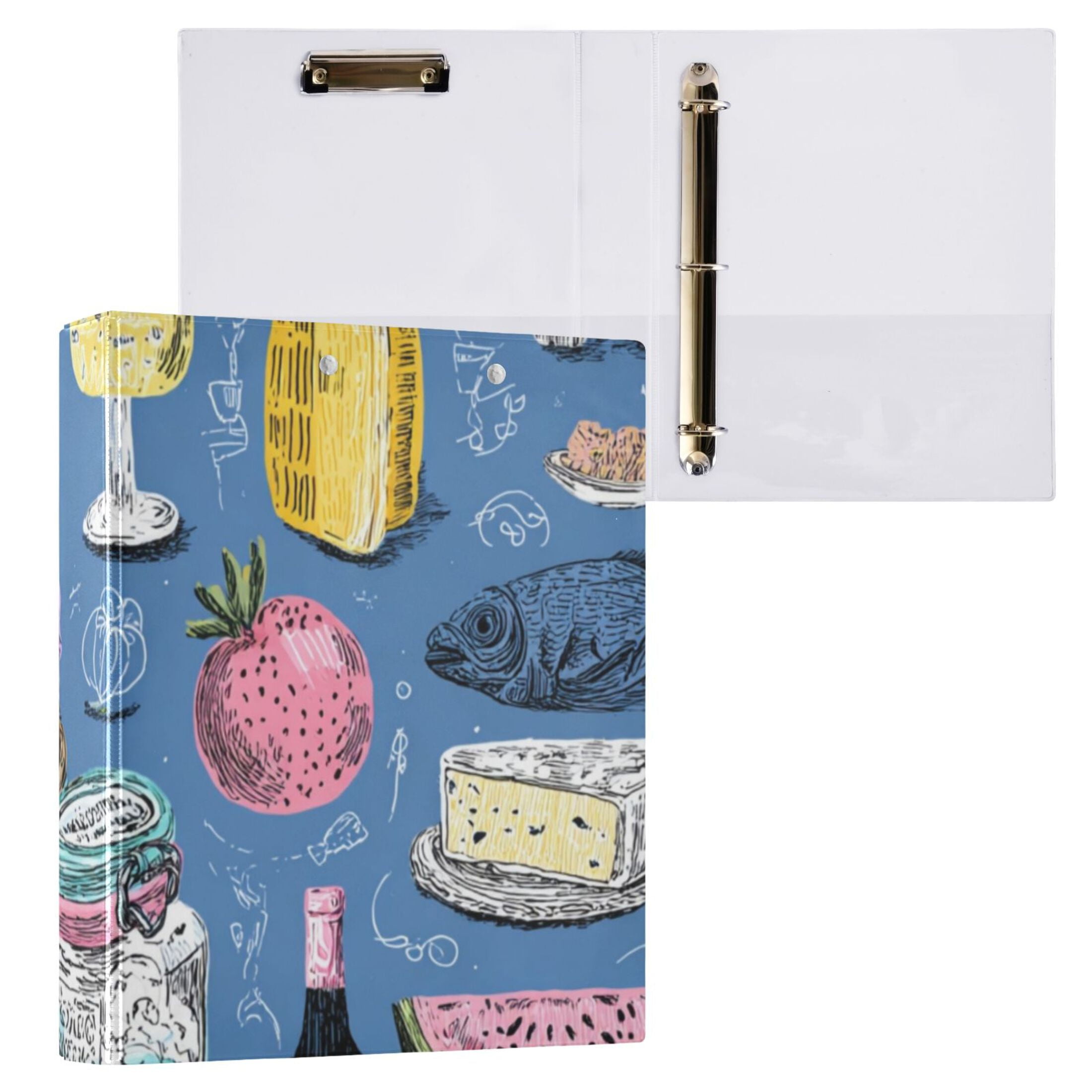 Hard Shell Ring Binder With Clip Holds 200 Sheets Office Home ...