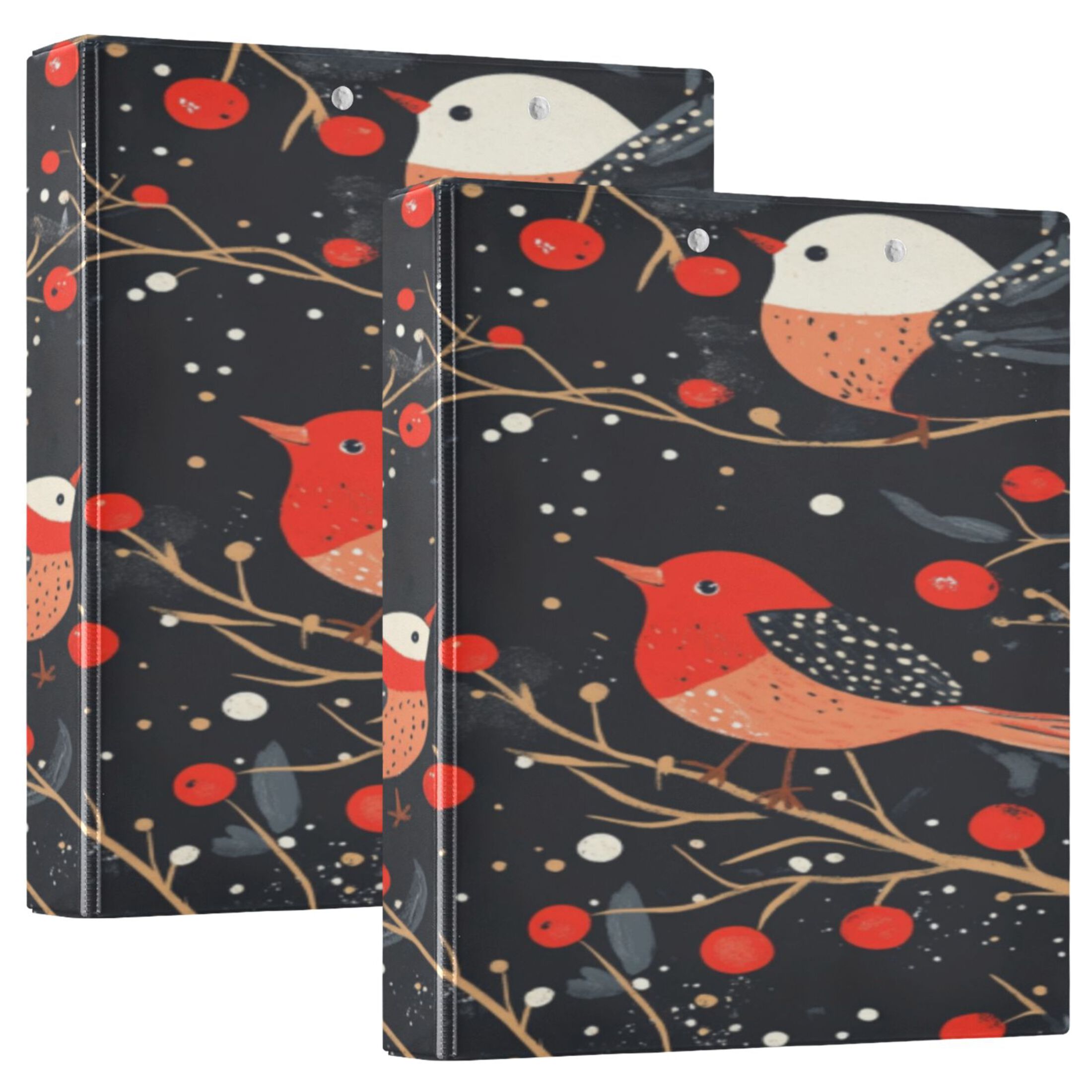 Hard Shell Ring Folder 3 Ring Design 12.4x10.63x2.36 Inches One Sizex2 ...