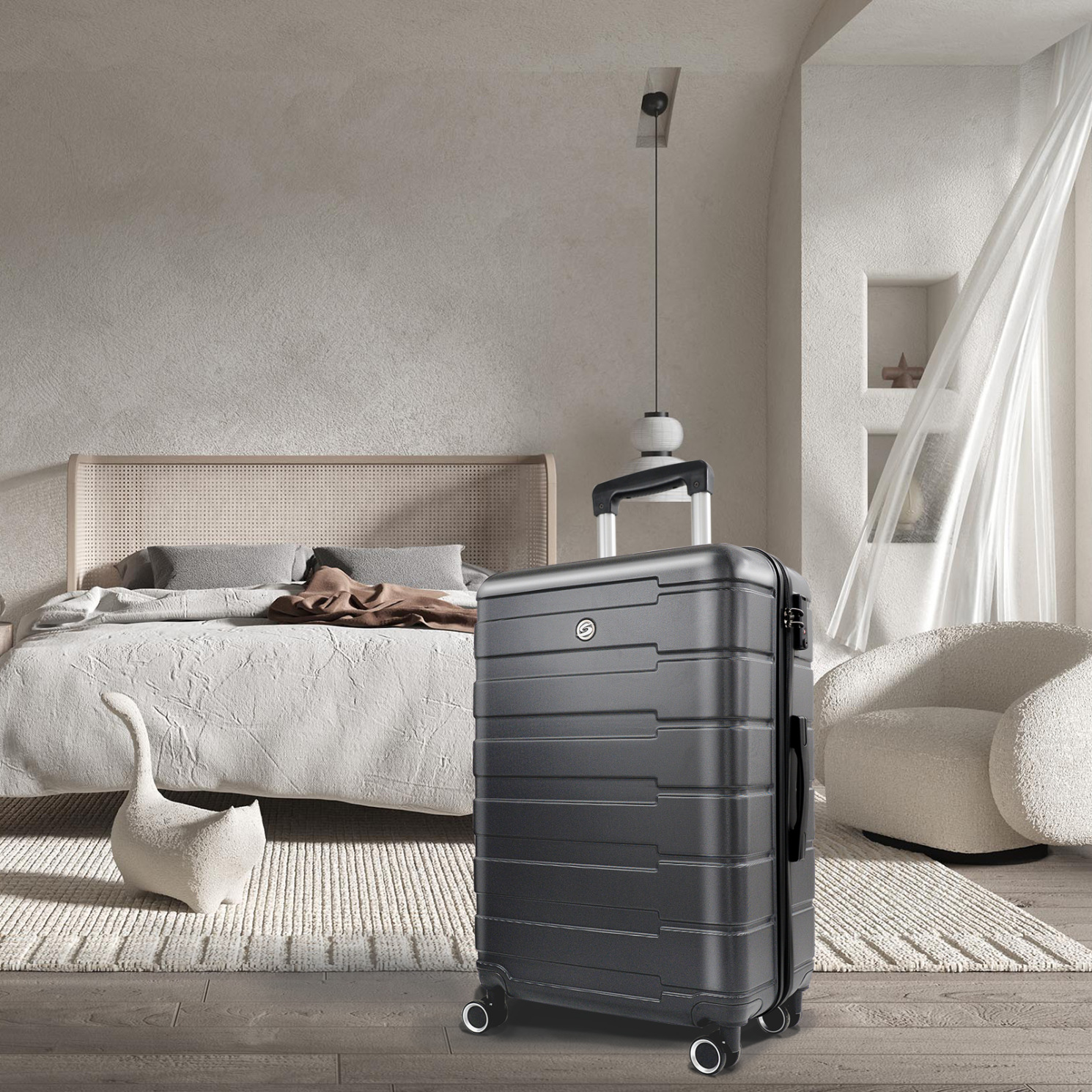 Hard Shell Suitcase, 28“ Luggage with Spinner Wheels, Built-in TSA Code ...