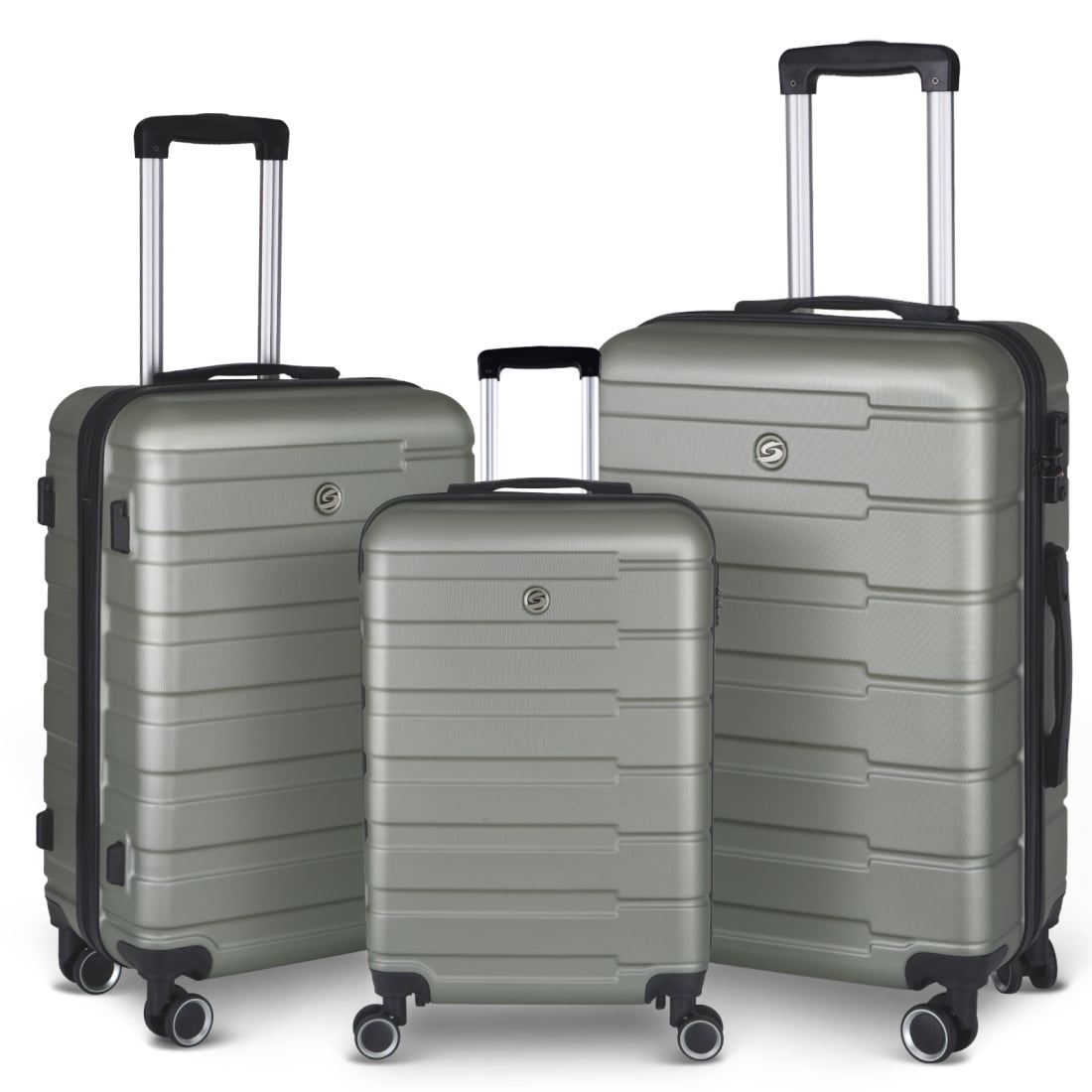 Hard Shell Suitcase Set of 3, 20"/24"/28" Luggage with Spinner Wheels ...