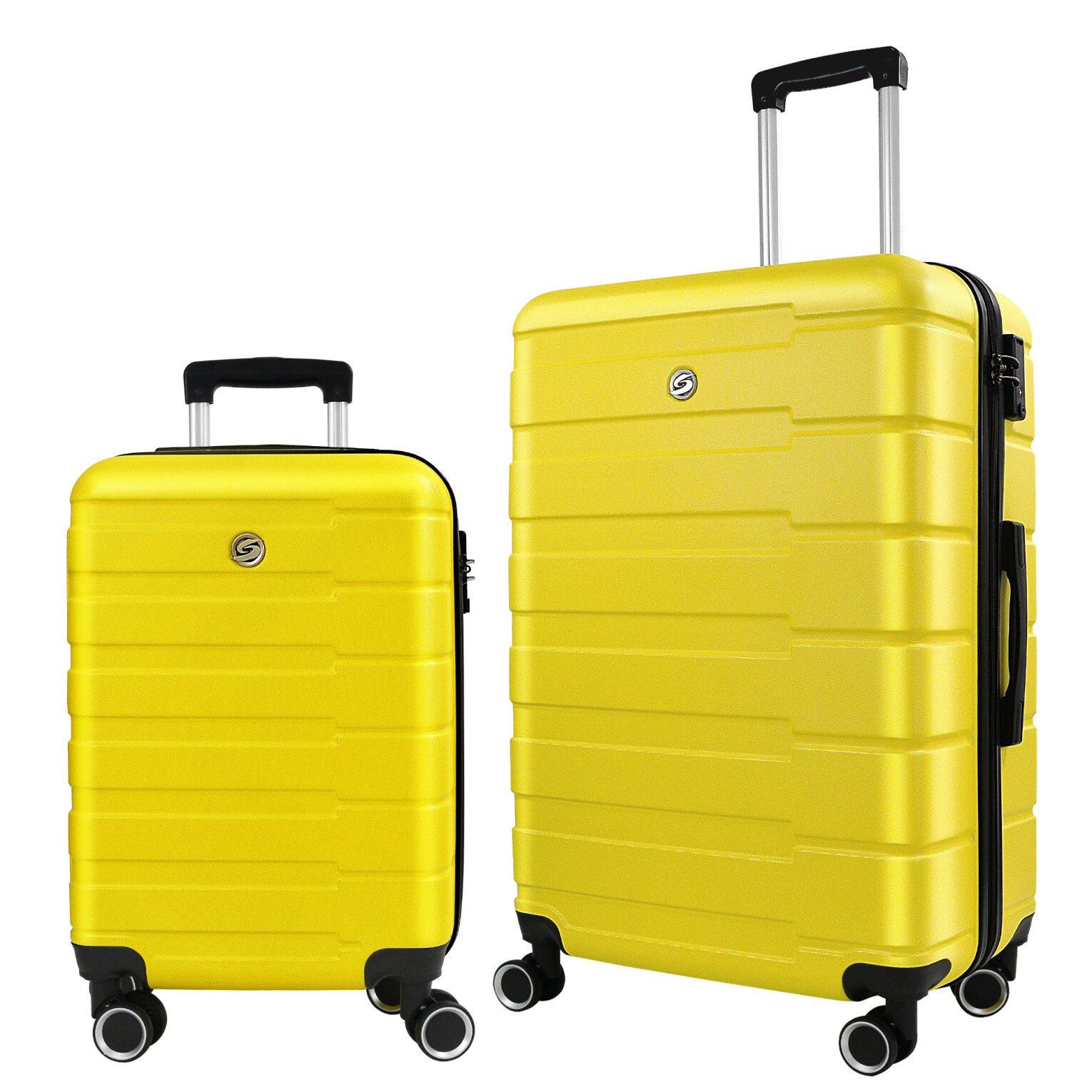 Hard Shell Suitcase Set of 2, 20"&24" Luggage with Spinner Wheels, Built-in TSA Code Lock, Carry ...