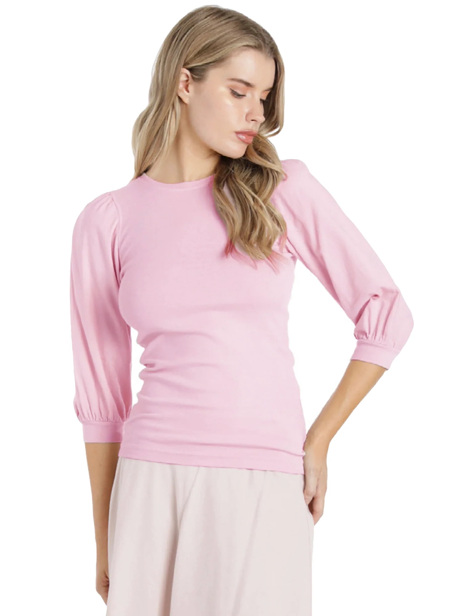 Hard Tail 3/4 Puff Sleeve Top (Style VG-199) - Walmart.com