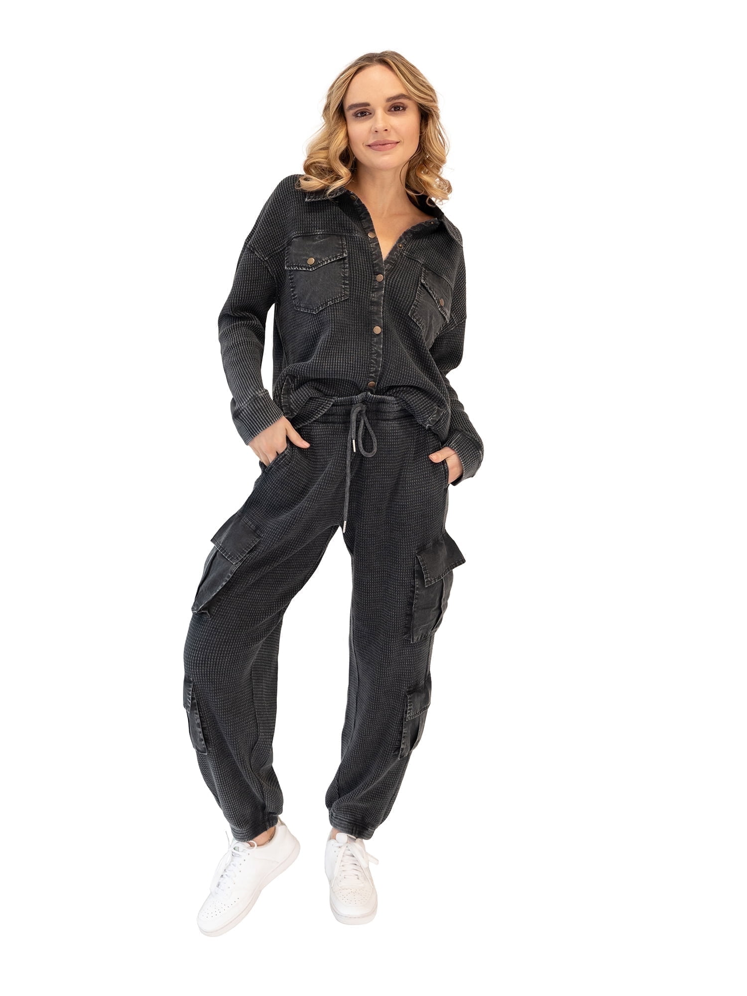 Hard Tail Women's Thermal Shacket & Cargo Pant Set, Sizes S-3X ...