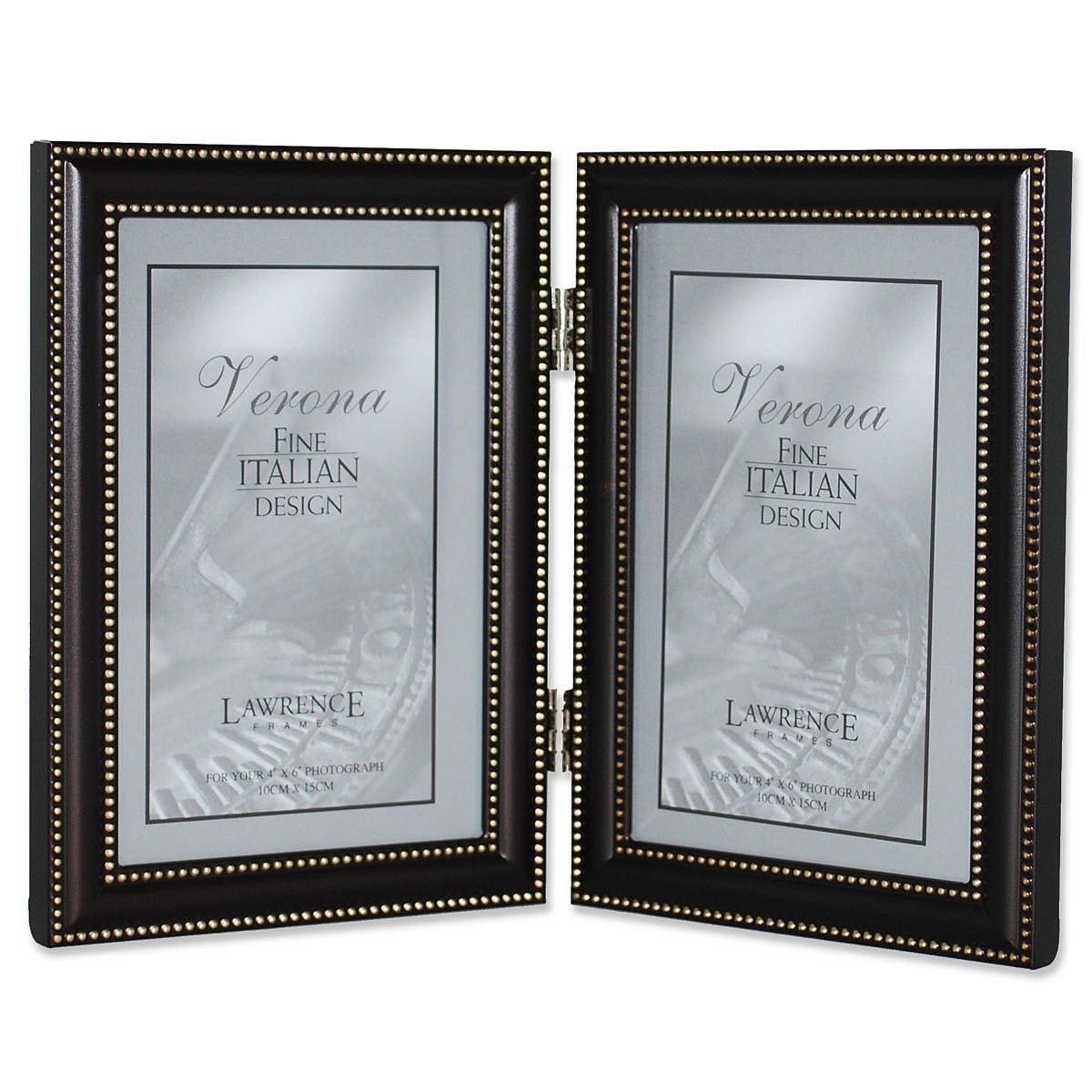 Hard-To-Find hinged double 4x6 frame in oil rubbed bronze with beading ...