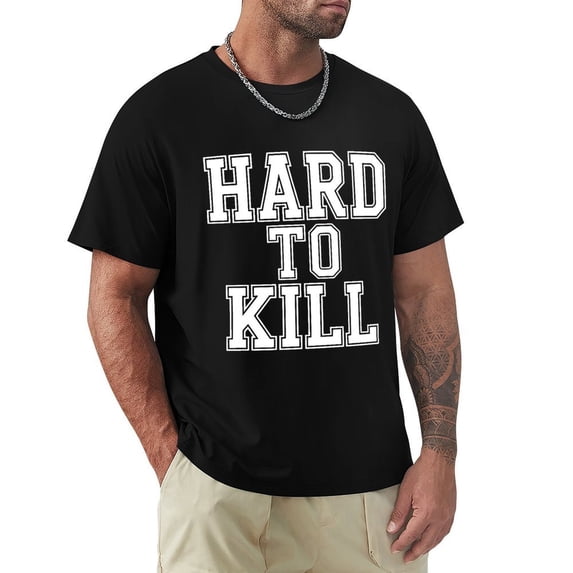 Hard To Kill Men's Cotton HD Print Short Sleeve T-Shirt Crew Neck Top ...