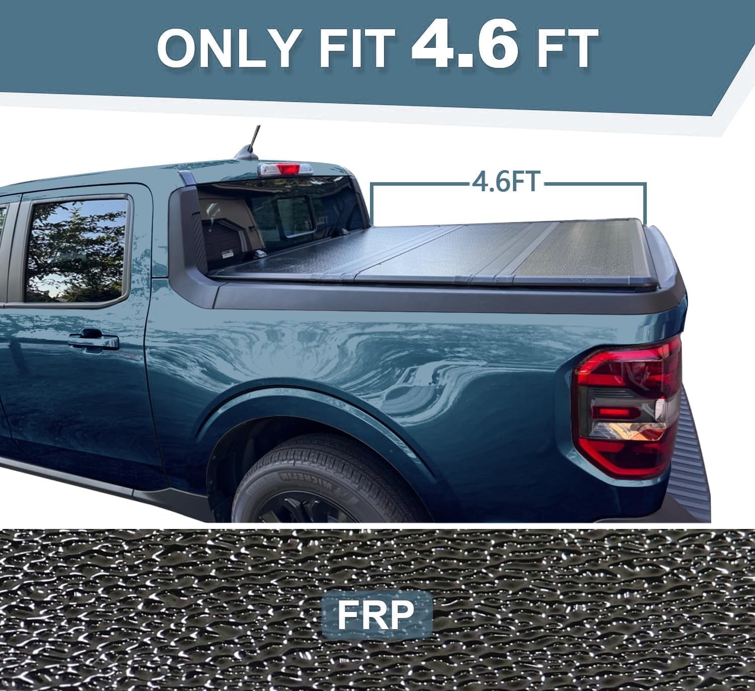 Hard Tonneau Cover for 2022-2025 Maverick Trucks, Waterproof Folding ...