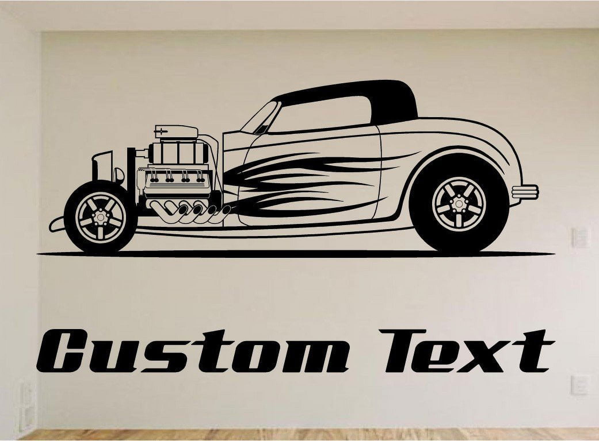 Hard Top Rat Rod Car Wall Decal - Auto Wall Mural - Vinyl Stickers ...