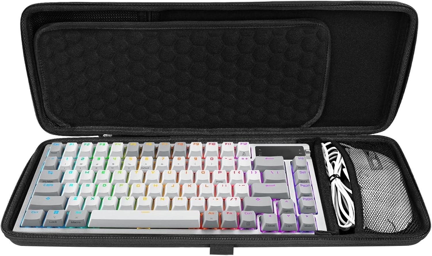 Hard Travel Case for Compact 75% Keyboard and Mouse Case, Computer 84 ...
