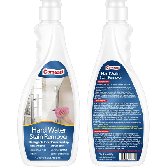 Hard Water Stain Remover, Shower Glass & Shower Door, Toilet Bowl ...