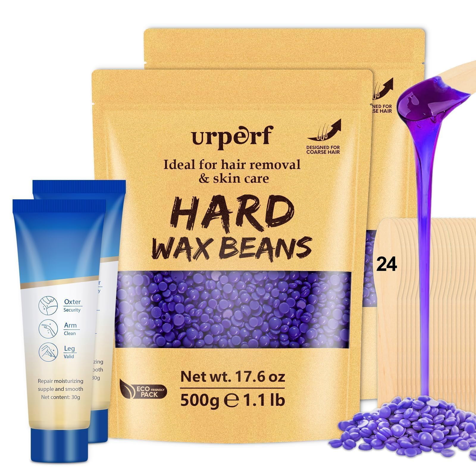 Hard Wax Beads, Coarse Hair Formula, Wax Beans Hair Removal Sensitive ...