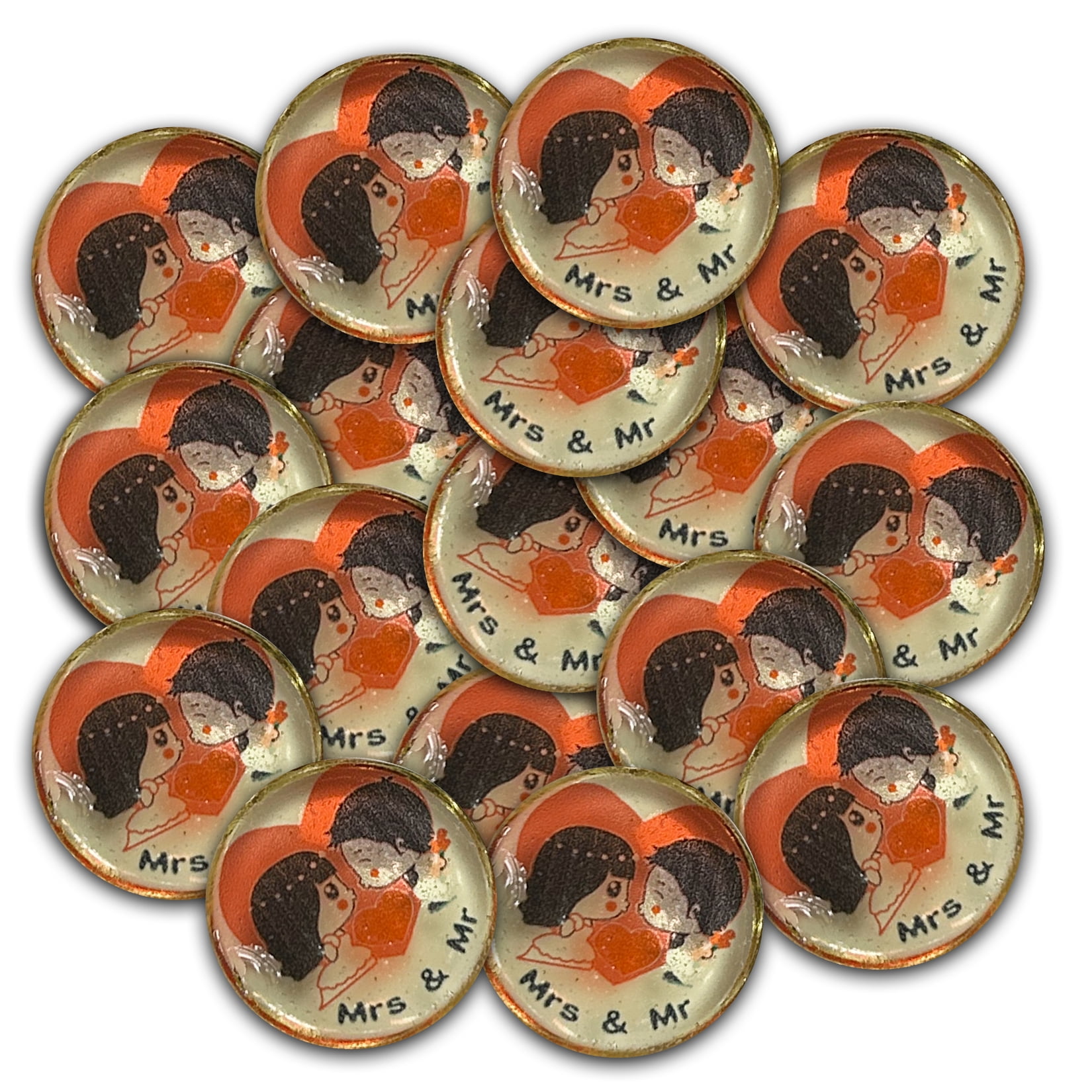 Hard Wedding Candy - Mr and Mrs Strawberry Candies with Kissing Couple ...