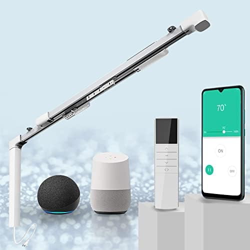 Hard-Wired Tuya Wifi Motorized Curtain Track to Remote Control Ceiling ...