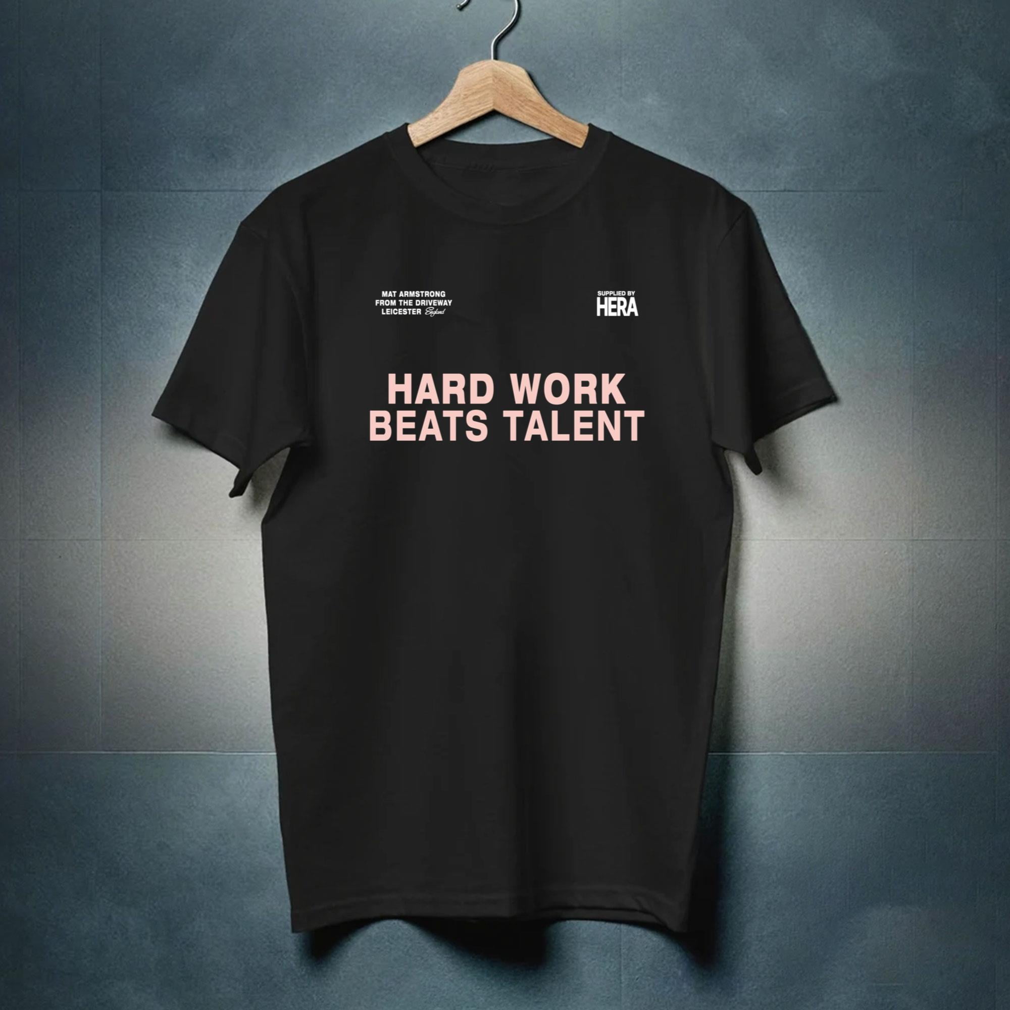 Hard Work Beats Talent Shirt, Motivational Graphic Tee - Walmart.com