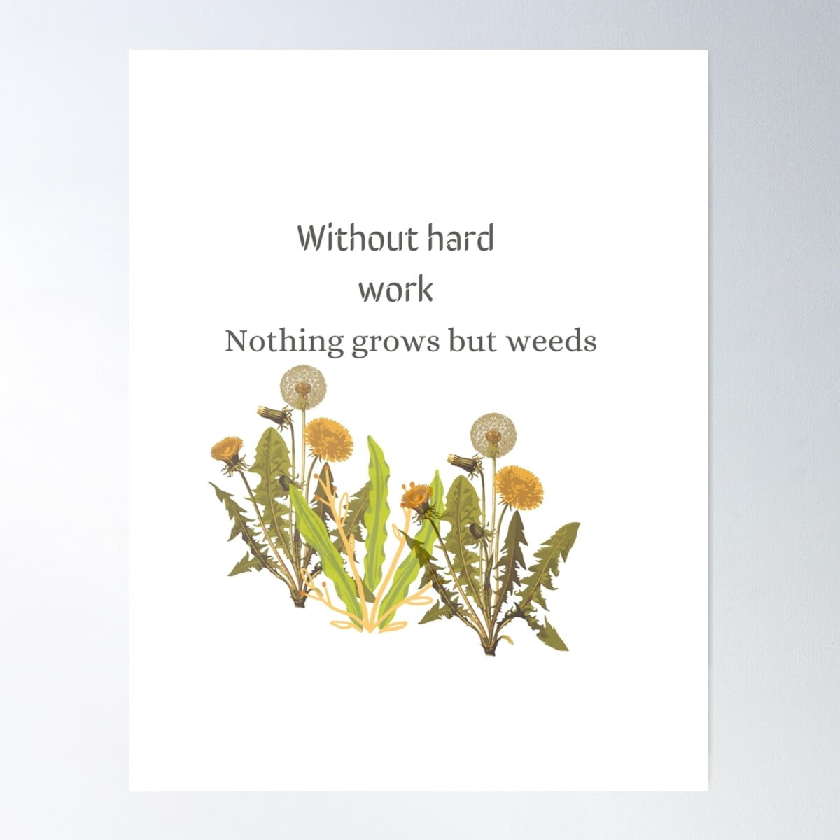 Hard Work Poster Wall Art, Modern Wall Decor For Living Room Bedroom ...