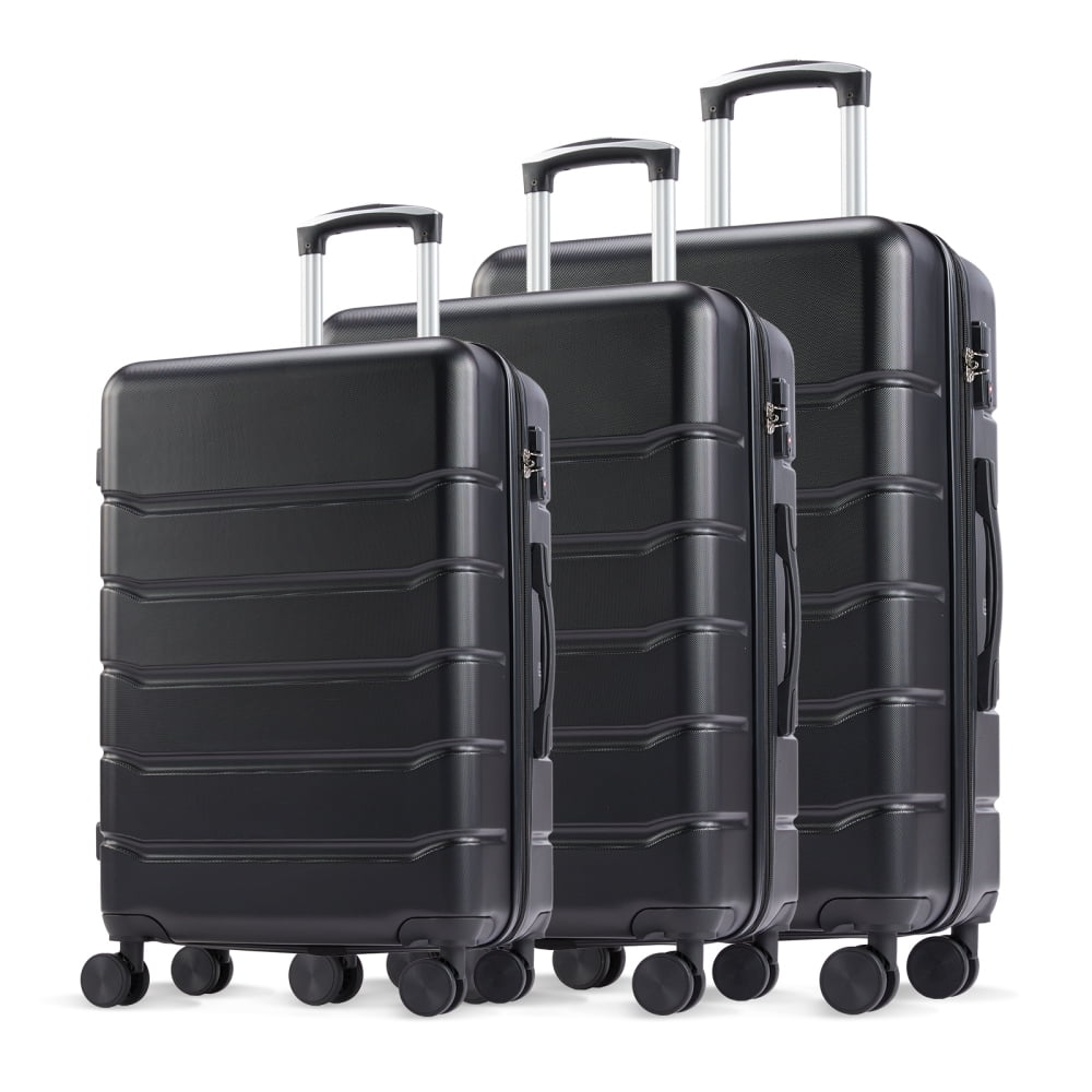 Hard sided expand suitcase with rotating wheels, TSA lock, retractable ...