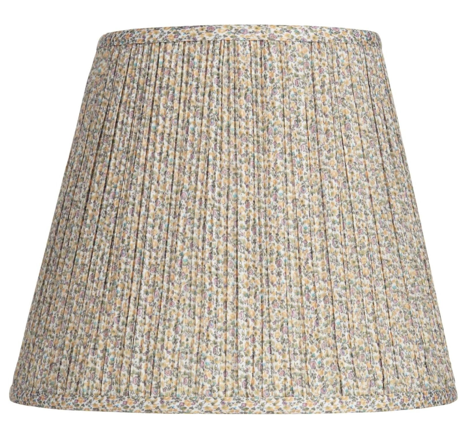 Hardback Shirred Empire Lamp Shade Green Floral Medium 8" Top x 13 ...