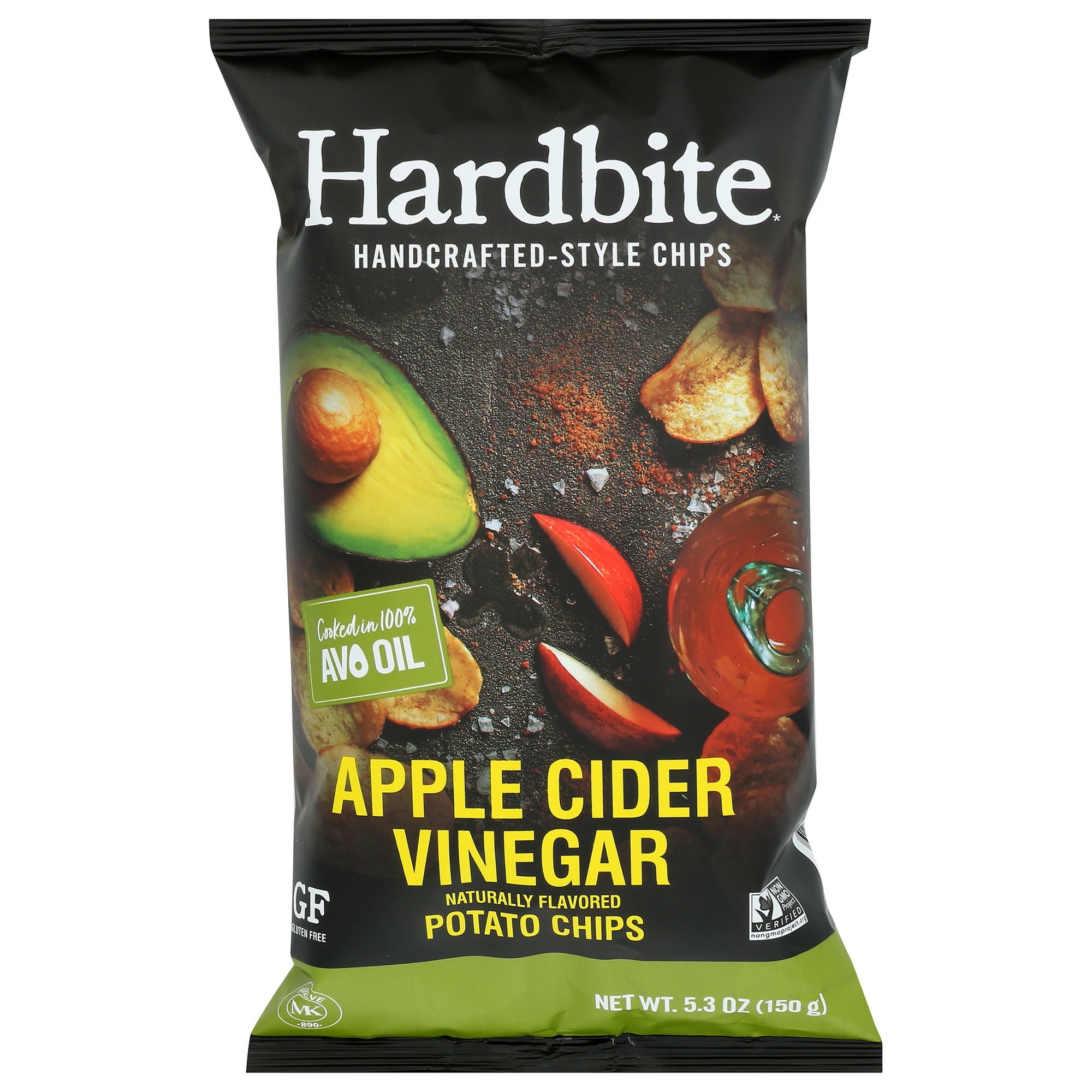 Hardbite Potato Chips Apple Cider Vinegar 5.3 oz (Pack Of 12) - Walmart.com