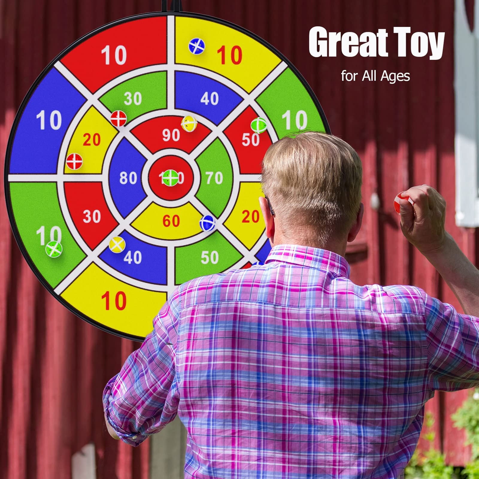 Hardboard Children's Ball Toy with Suction Cup, Indoor & Outdoor Dart ...