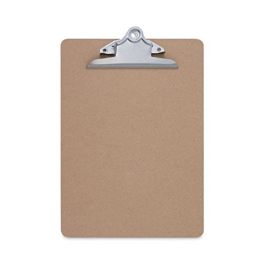 Hardboard Clipboard, 1.25" Clip Capacity, Holds 8.5 x 11 Sheets, Brown ...