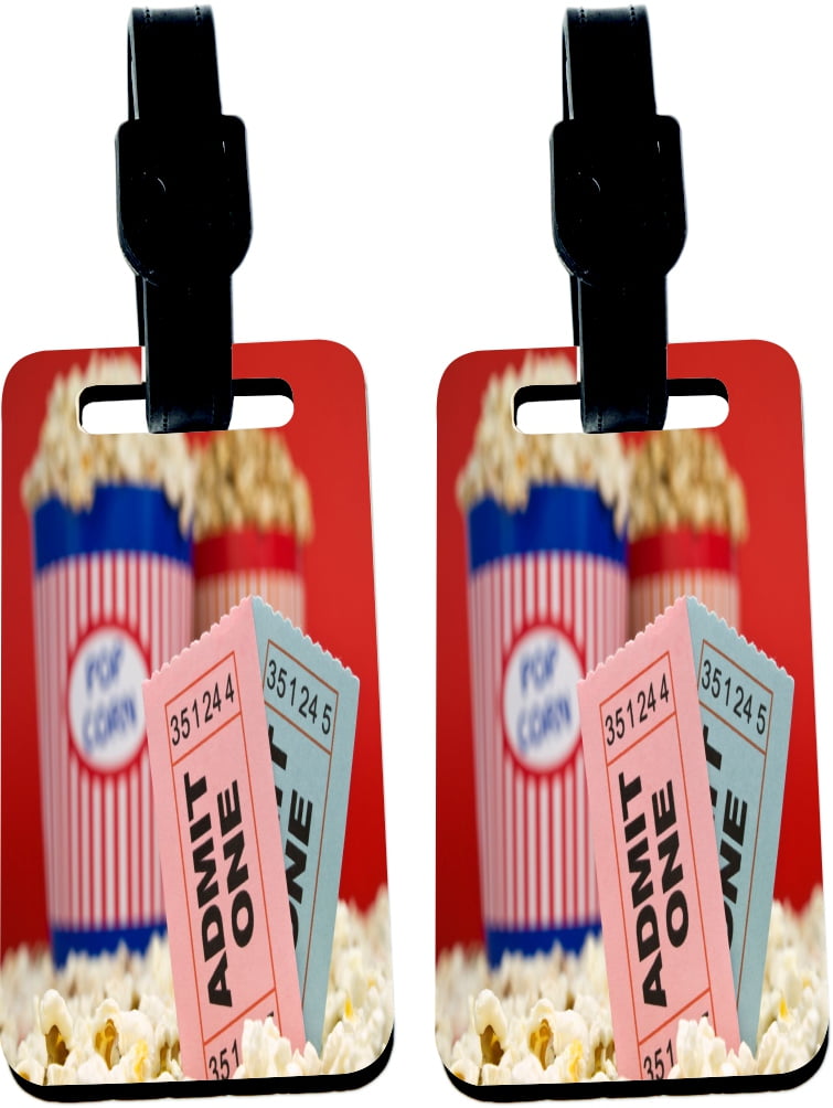 Hardboard Luggage Identifier Tags with Strap - Admit One Movie Ticket ...