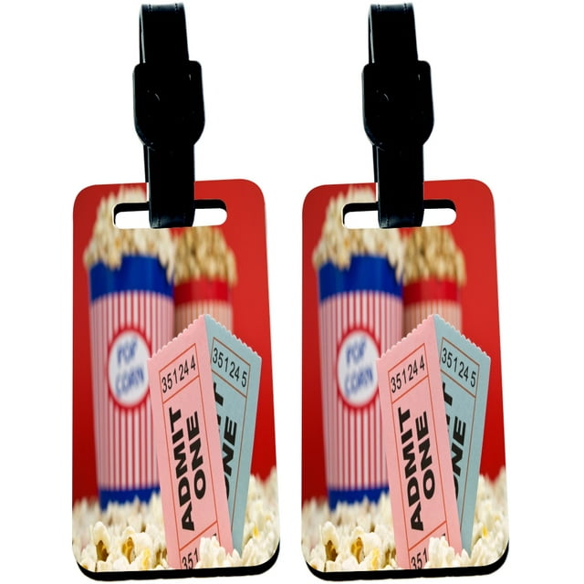 Hardboard Luggage Identifier Tags with Strap - Admit One Movie Ticket ...