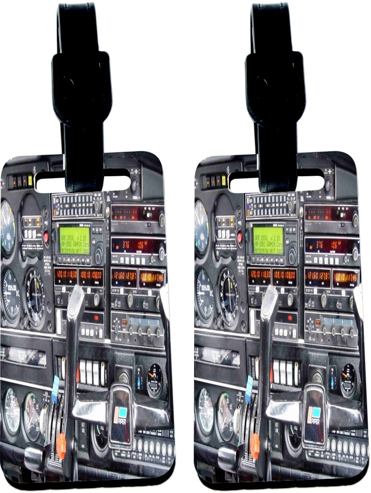 Hardboard Luggage Identifier Tags with Strap - Airline Cockpit - Pilots ...