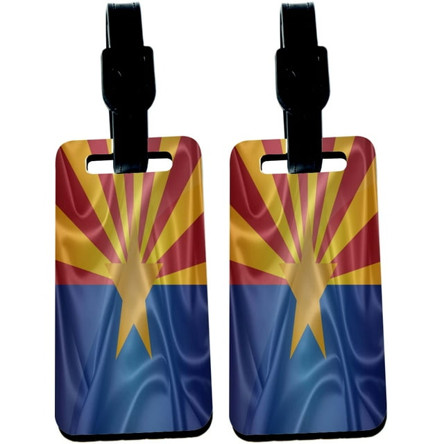 Hardboard Luggage Identifier Tags with Strap - Arizona State Flag (x4 ...