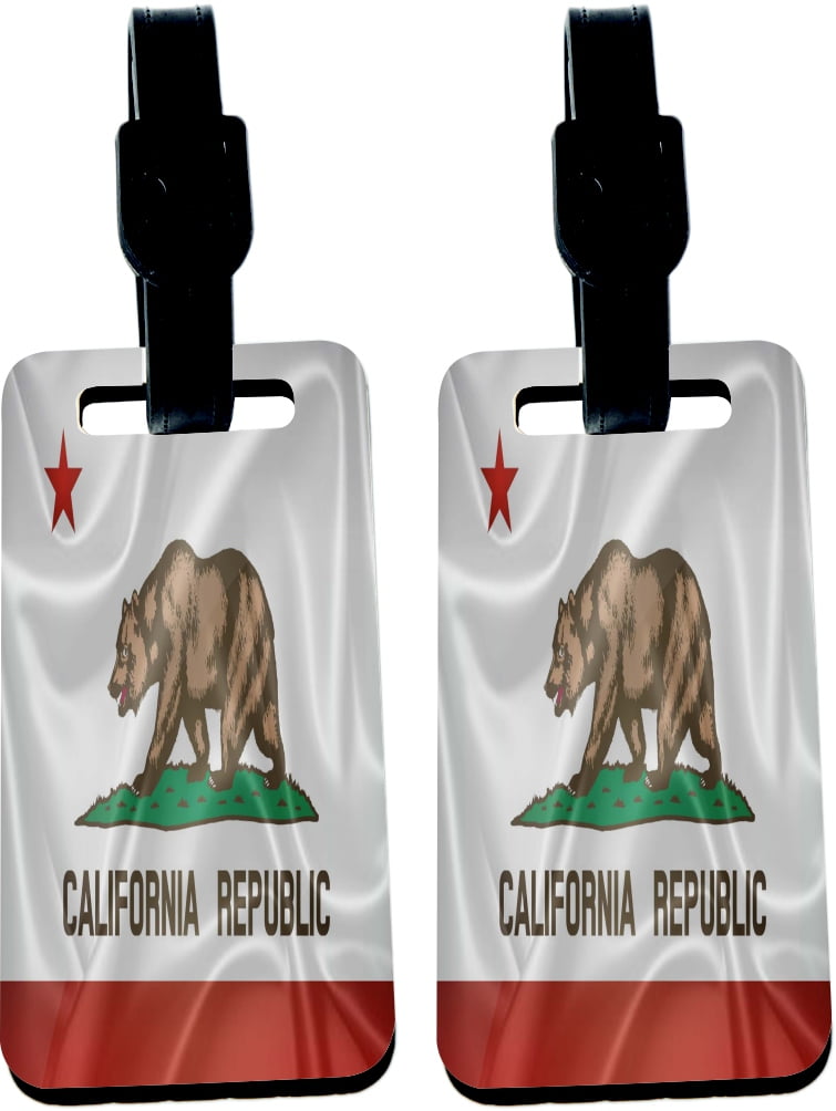 Hardboard Luggage Identifier Tags with Strap - California State Flag ...