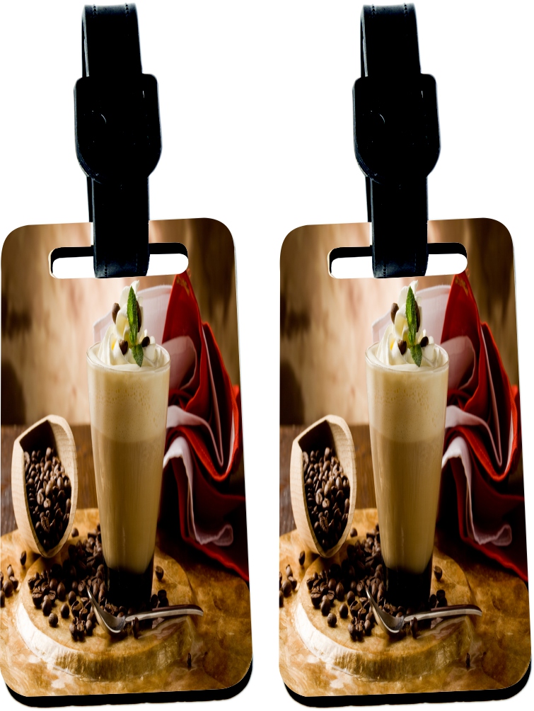 Hardboard Luggage Identifier Tags with Strap - Cappuccino with you're ...