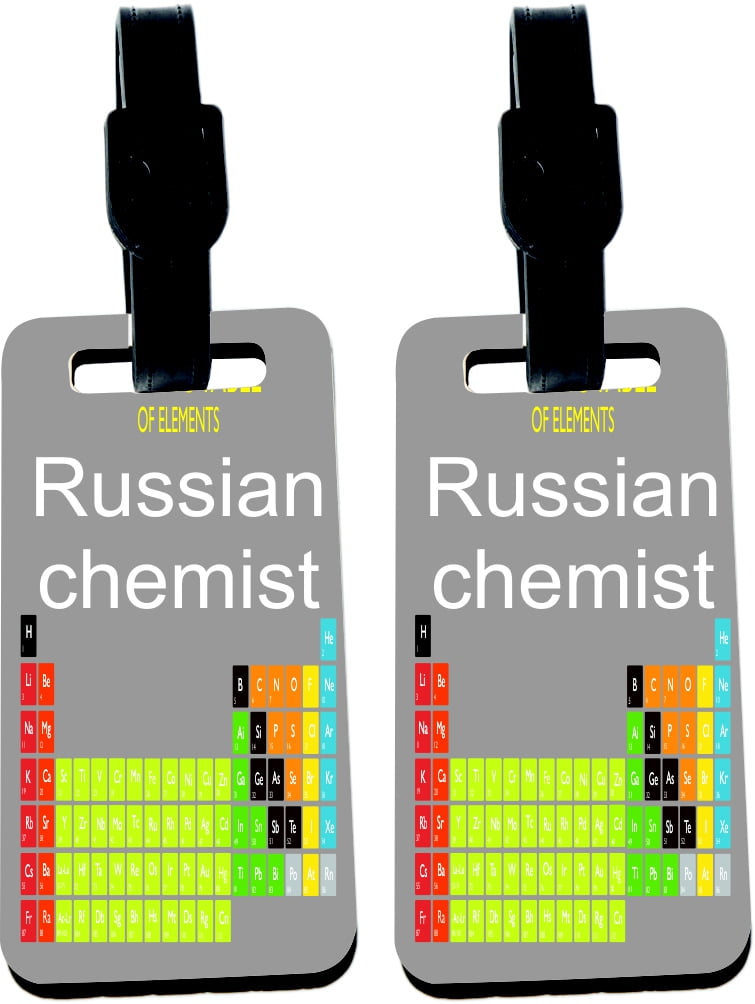 Hardboard Luggage Identifier Tags with Strap - Chemistry Table ...