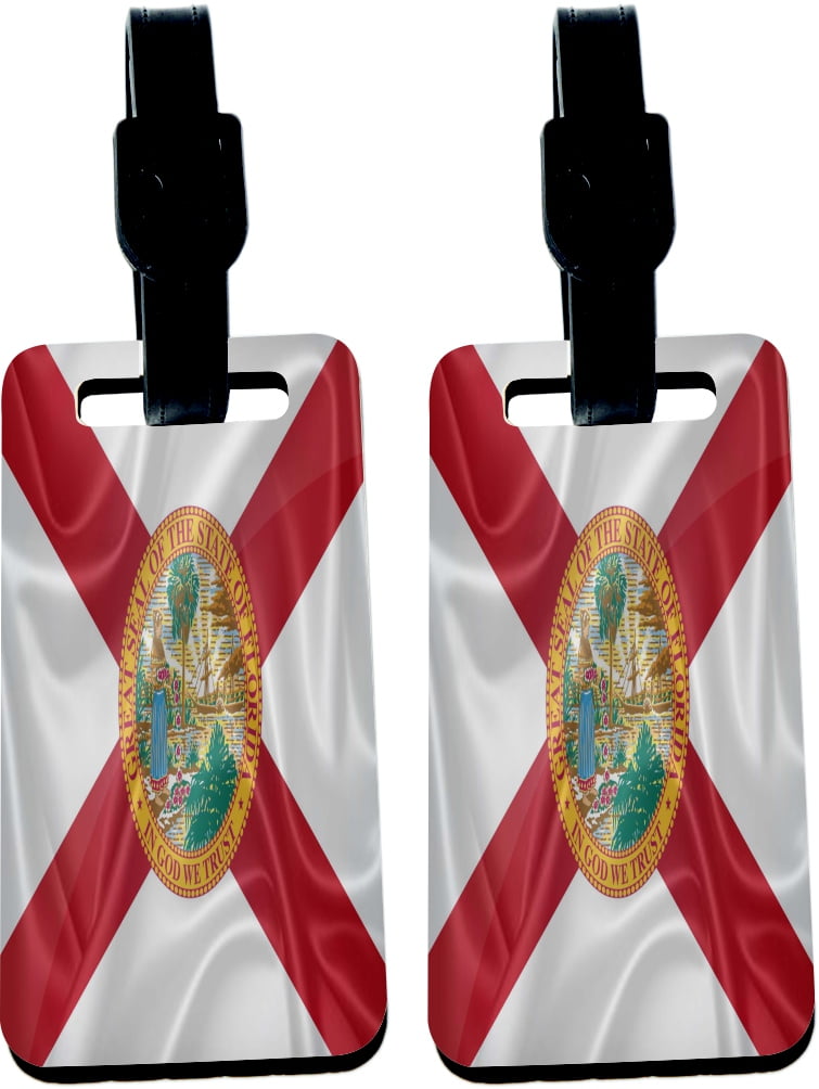 Hardboard Luggage Identifier Tags with Strap - Florida State Flag (x2 ...
