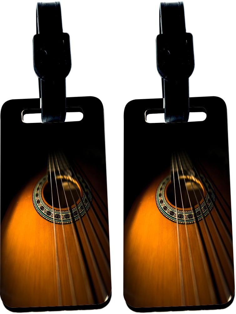 Hardboard Luggage Identifier Tags with Strap - Guitar Close-Up Acoutic ...