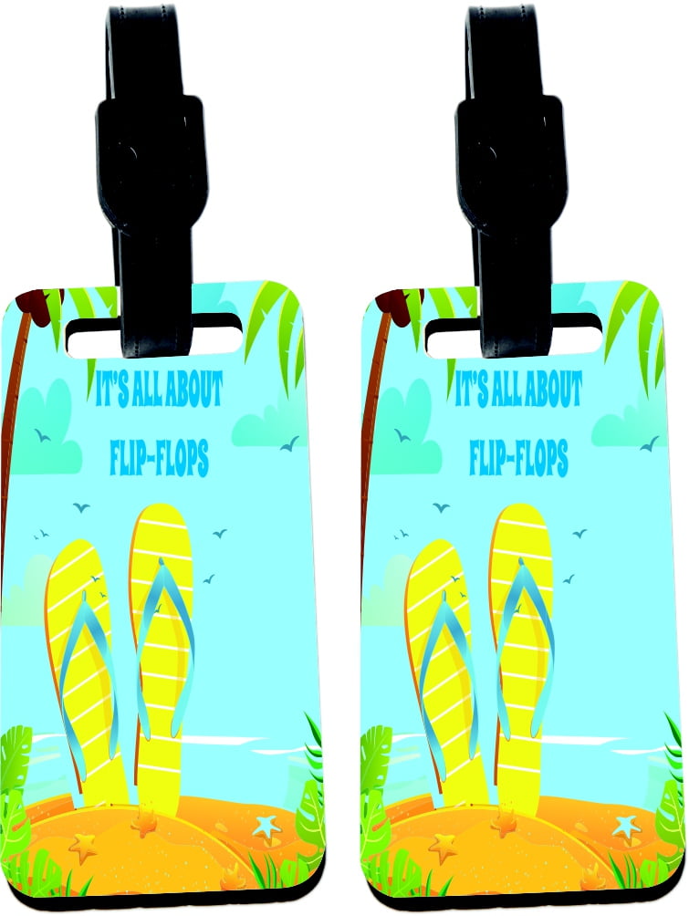 Hardboard Luggage Identifier Tags with Strap - It's All About Flip ...