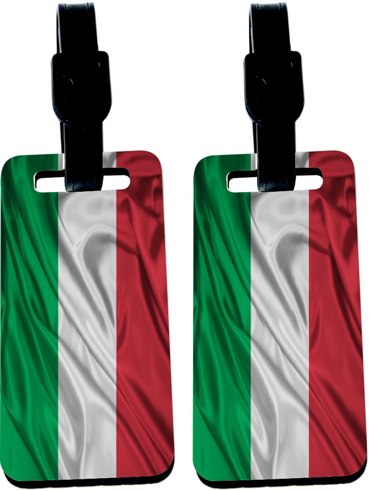 Hardboard Luggage Identifier Tags with Strap - Italy Flag (x4 ...