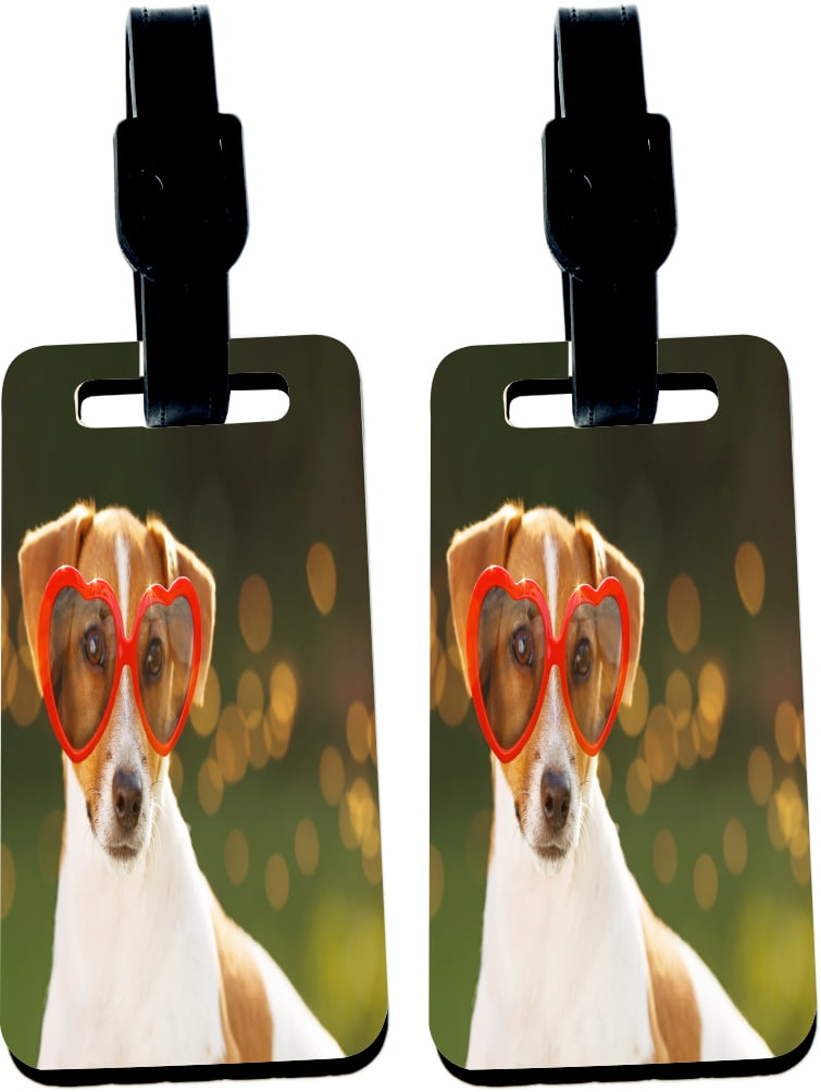 Hardboard Luggage Identifier Tags with Strap - Jack Russel Terrier ...