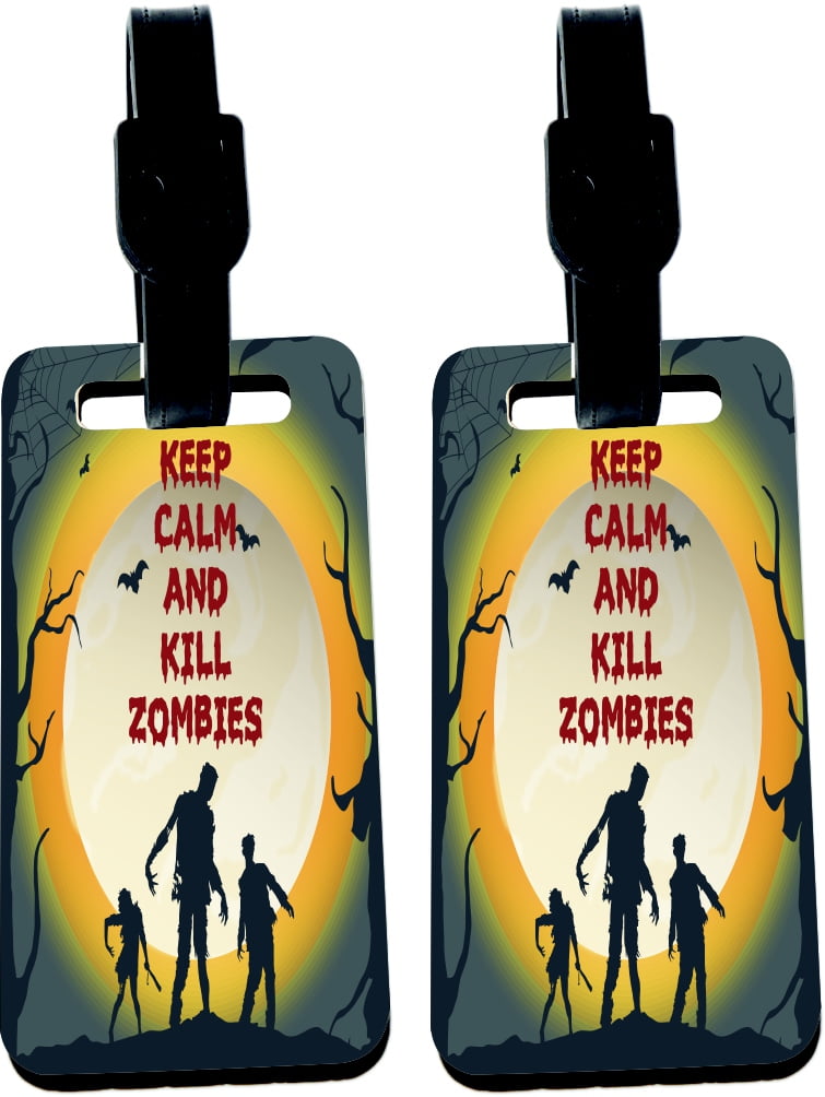 Hardboard Luggage Identifier Tags with Strap - Keep Calm and Kill ...